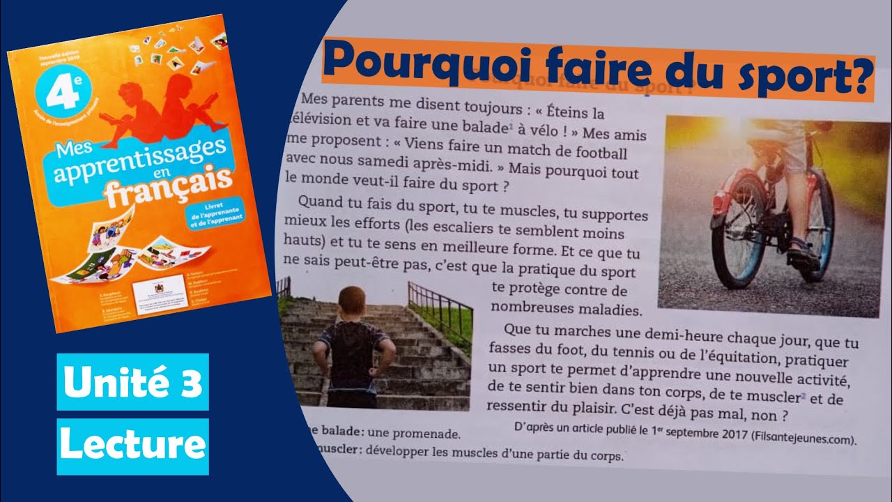 Pourquoi faire du sport? - Mes apprentissages 4AEP - YouTube