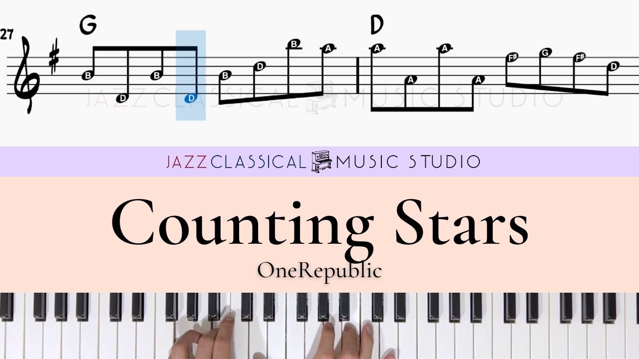 Counting stars - OneRepublic | Piano Tutorial (EASY) | WITH Music Sheet ...