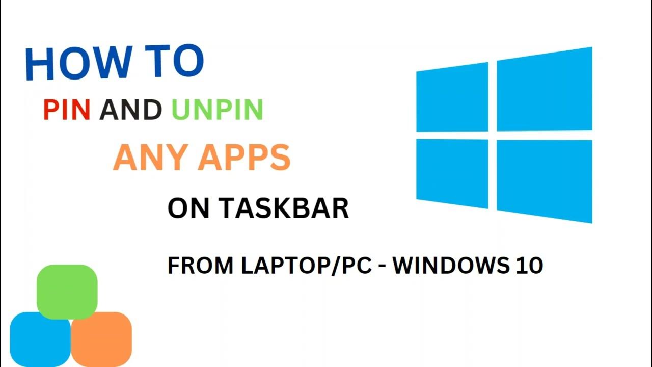How To Pin and Unpin Any Apps on Taskbar From Laptop/PC Windows 10 ...