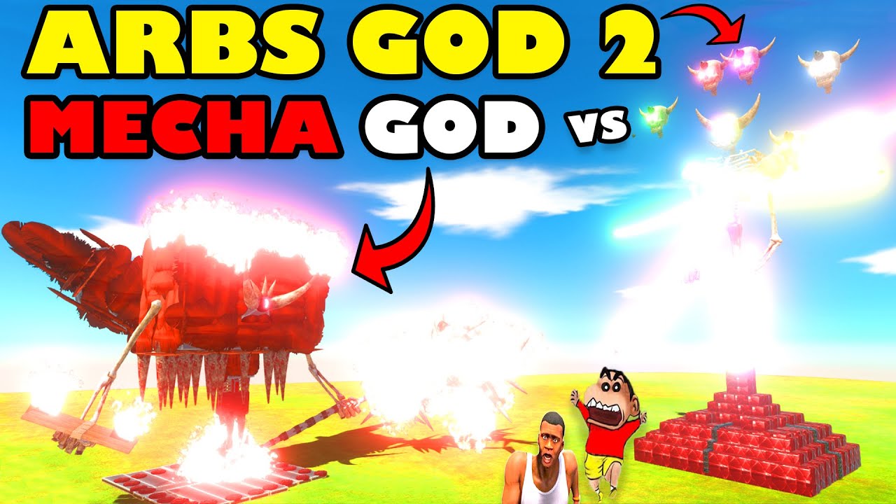 MECHA GOD vs ARBS GOD 2 and SPIDER CASTLE SHINCHAN and CHOP in ANIMAL ...