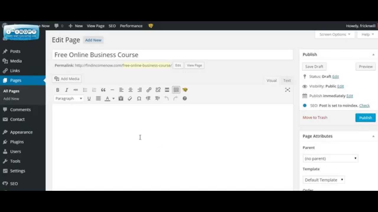 Creating A Landing Page In Wordpress For Free YouTube creating-a-landing-page-in-wordpress-for-free-youtube