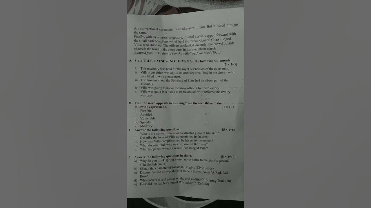 Class 11 English Question HISSAN 2079 YouTube class-11-english-question-hissan-2079-youtube