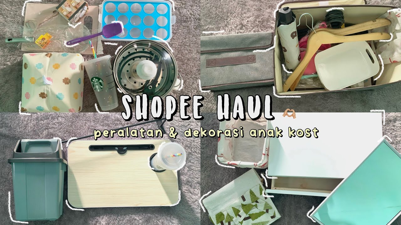shopee haul 7.7 peralatan dan dekorasi bermanfaat buat anak kost - YouTube