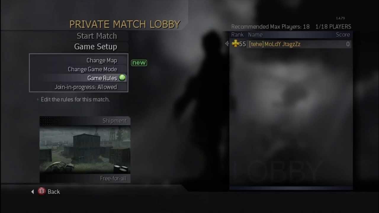 Cod4 bots lobby in private match - YouTube