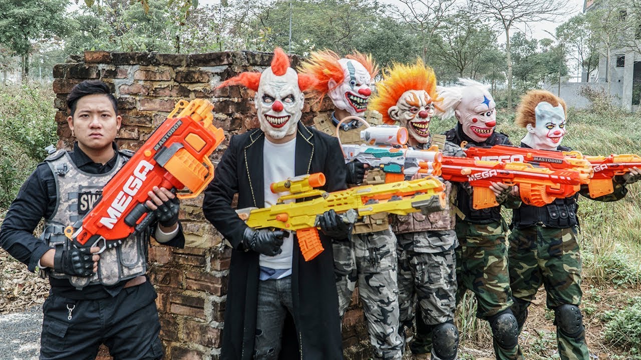 LTT Films : Silver Flash Black Man Nerf Guns Fight Criminal Group Tiger ...
