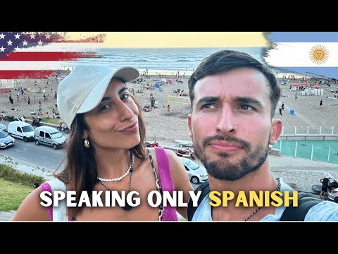 A Day Speaking ONLY Spanish With My Wife At The Beach!
