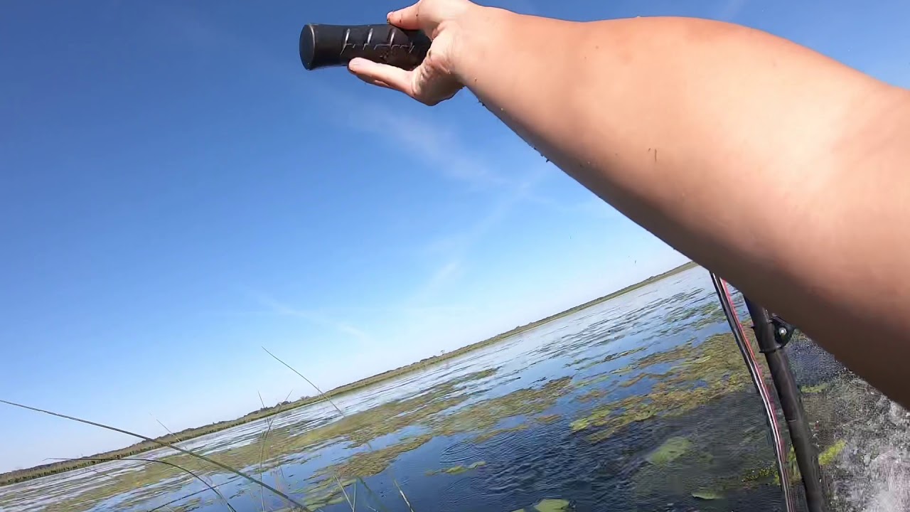How to go through thick weeds on a canoe w/ trolling motor - YouTube