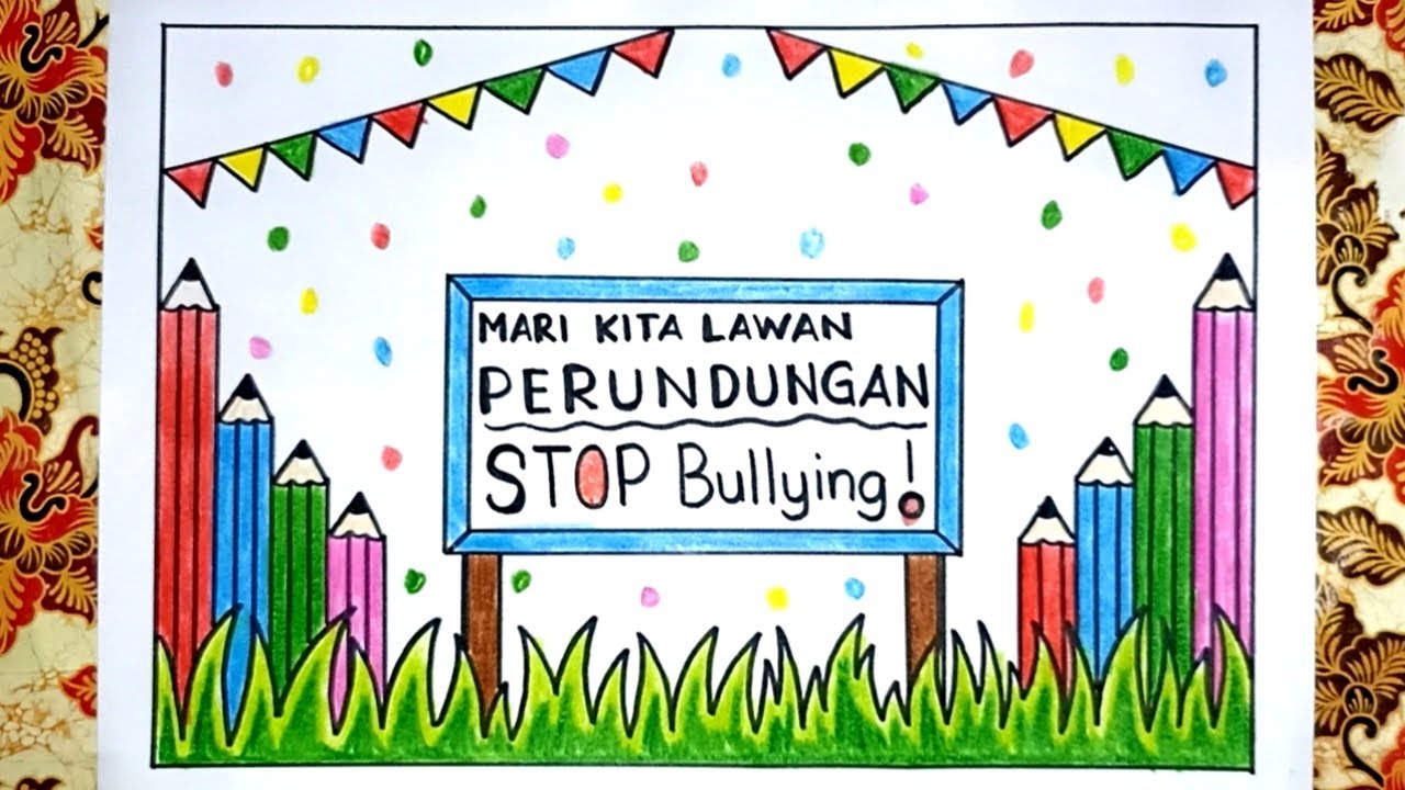 CARA MEMBUAT POSTER STOP BULLYING MUDAH UNTUK PEMULA 🥰 - MARI LAWAN ...
