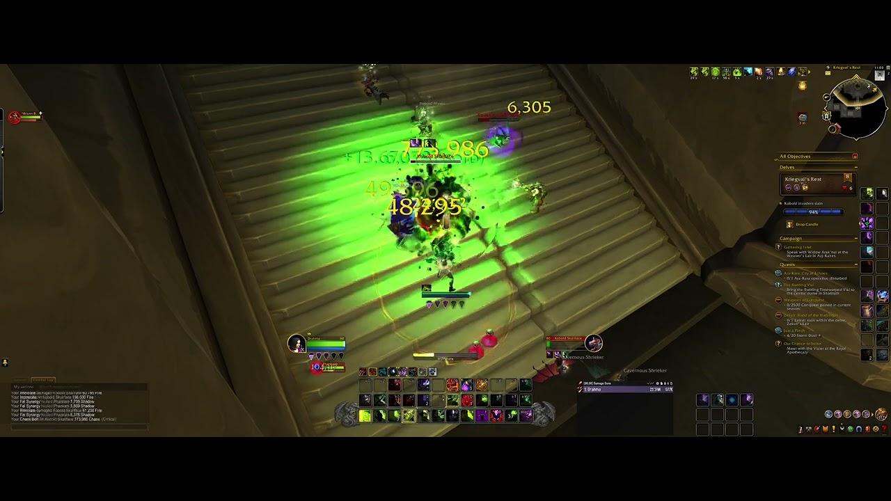 Kriegval's Rest Delve - Tier 8 - iLvl 583 Diabolist Destruction Warlock ...