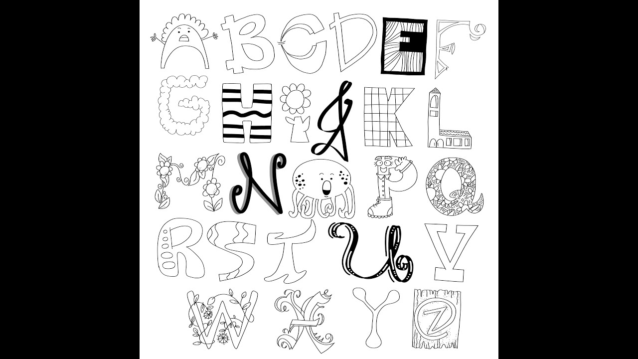 Whimsy Alphabet Design in Process - YouTube
