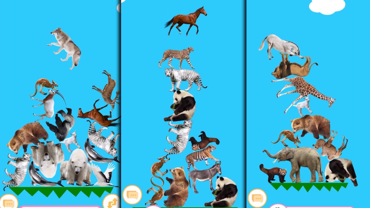 Animal tower battle Ganeplay iOS Android app - YouTube