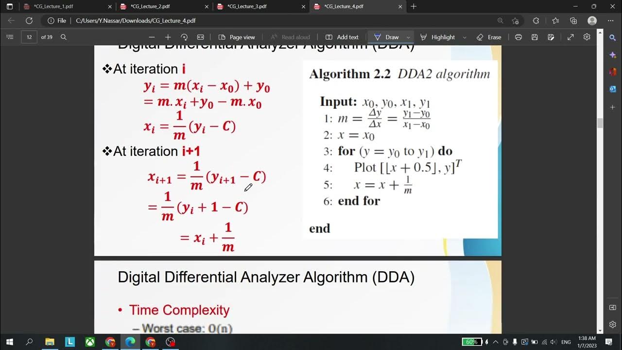 Computer Graphics (Problems) _ Lecture 4 (Line Segment) - YouTube