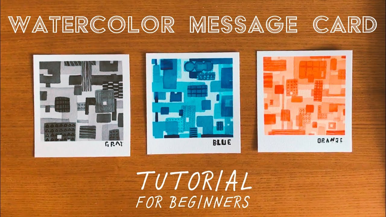 Watercolor Message Card Painting // For Beginners // 01 - YouTube