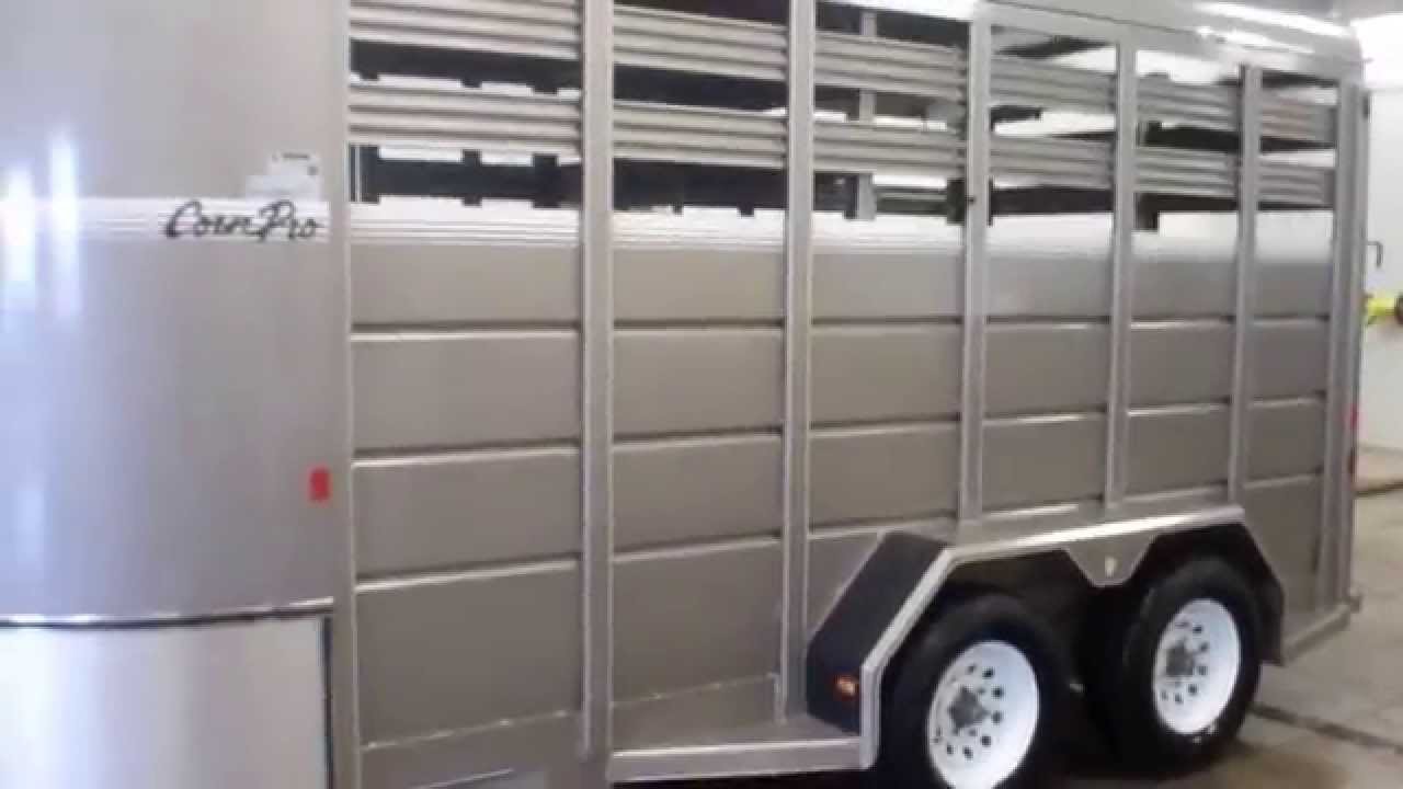 2015 Corn Pro SB 16 7S 7'X16' Livestock Trailer~ www.wmsohio.com - YouTube