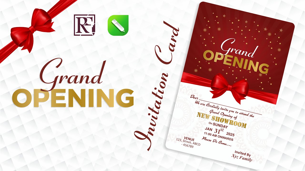 Inauguration Invitation Card Maker Office Opening Invitation Card