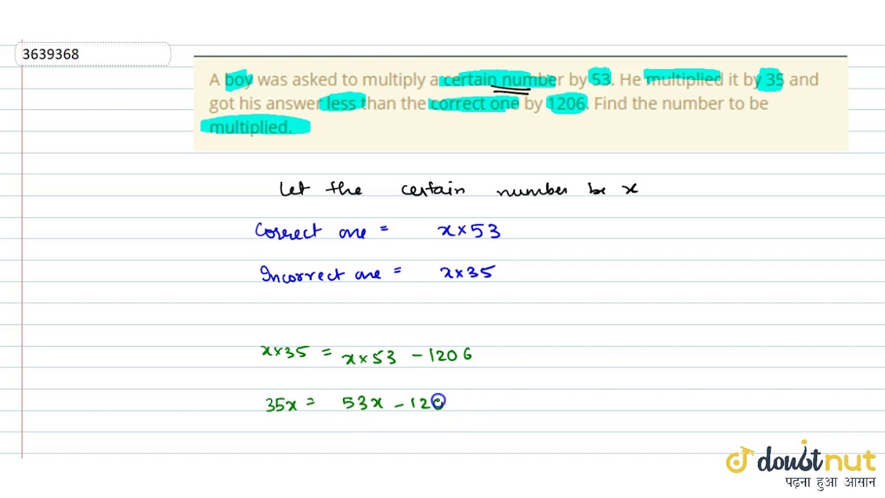A Boy Was Asked To Multiply A Certain Number By 53 He Multiplied It A Boy Was Asked To Multiply A Certain Number By 53 He Multiplied It