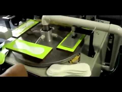 full automatic Screen printing machine for printing insole shoe - YouTube