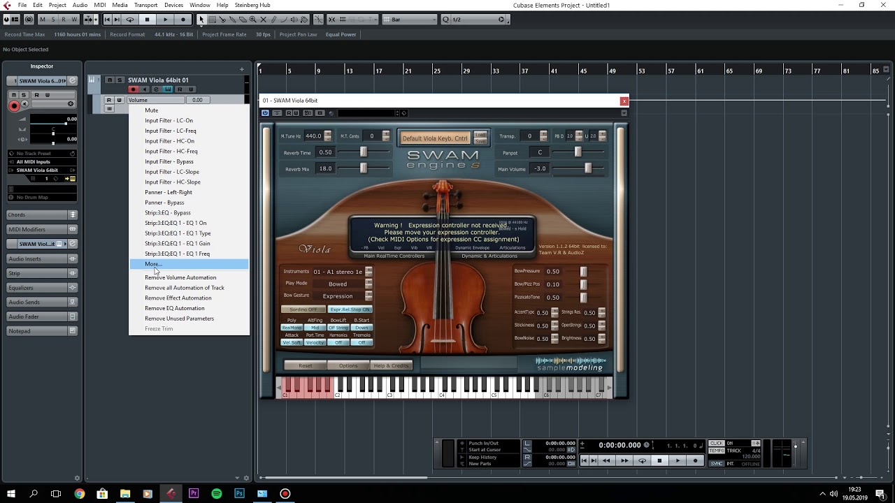 Expression CC controller problem in CUBASE for SWAM Engine ( SOLVED ...
