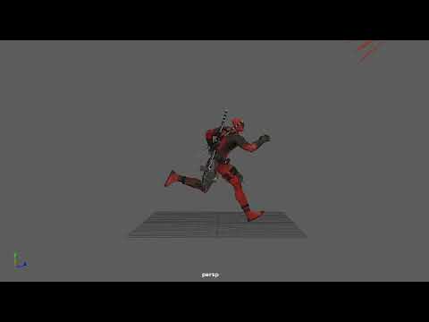 Deadpool Maya run cycle animation - YouTube
