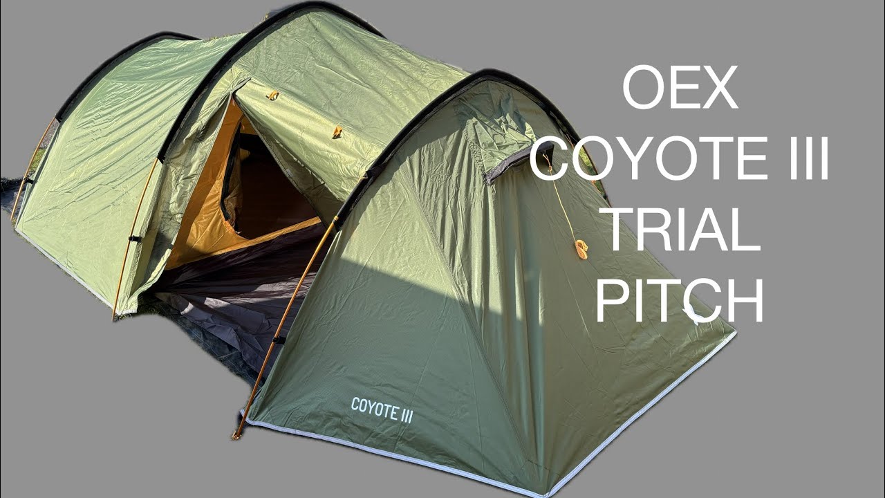OEX Coyote III First time pitch (guys not staked out) - YouTube