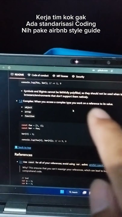 Cara Koding Pake Standard Airbnb Javascript Style Guide dalam Programming - YouTube