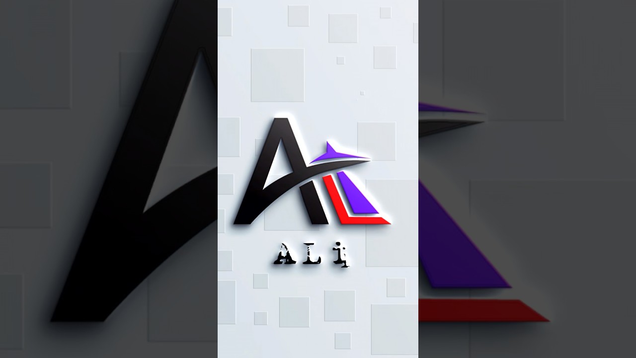 ALI NAME LOGO #logo #story #uzairgfx #viral - YouTube