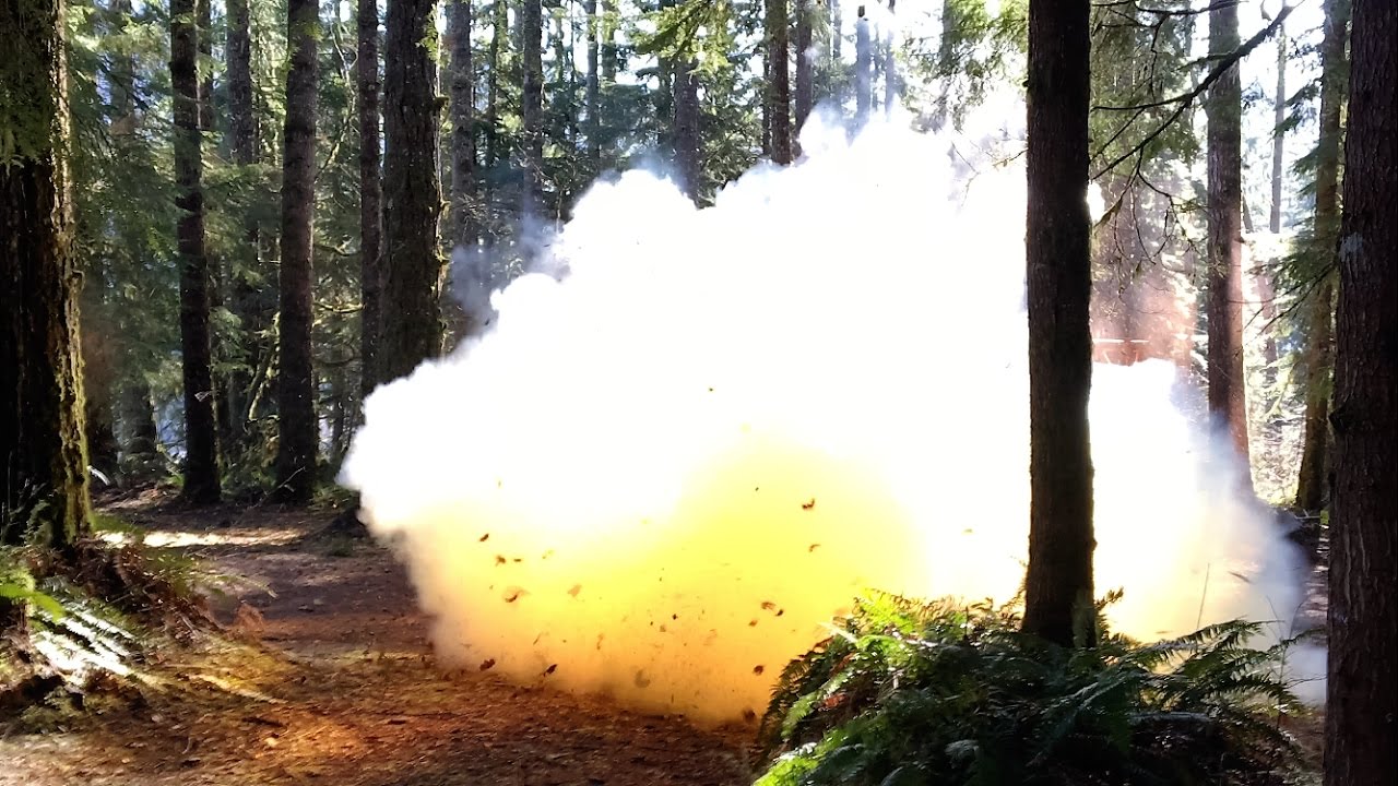 7lbs. Binary X Exploding Targets vs. 3ft. Stump - YouTube