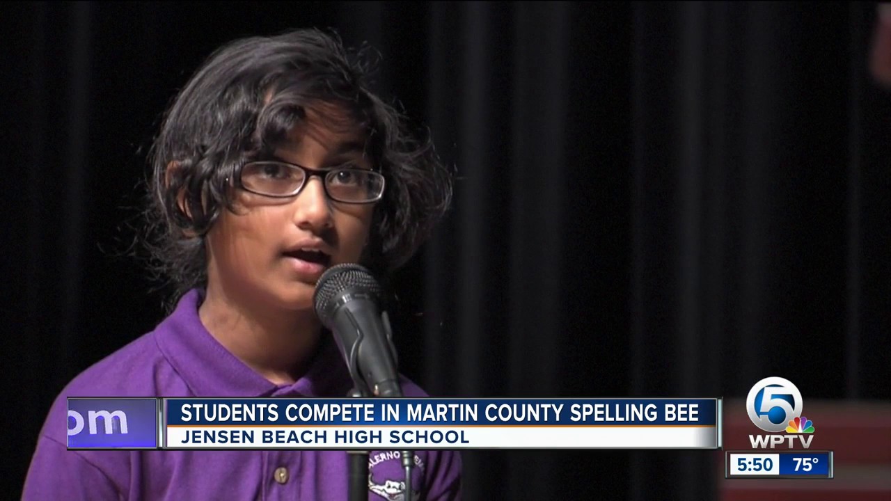 Students compete in Martin County Spelling Bee - YouTube