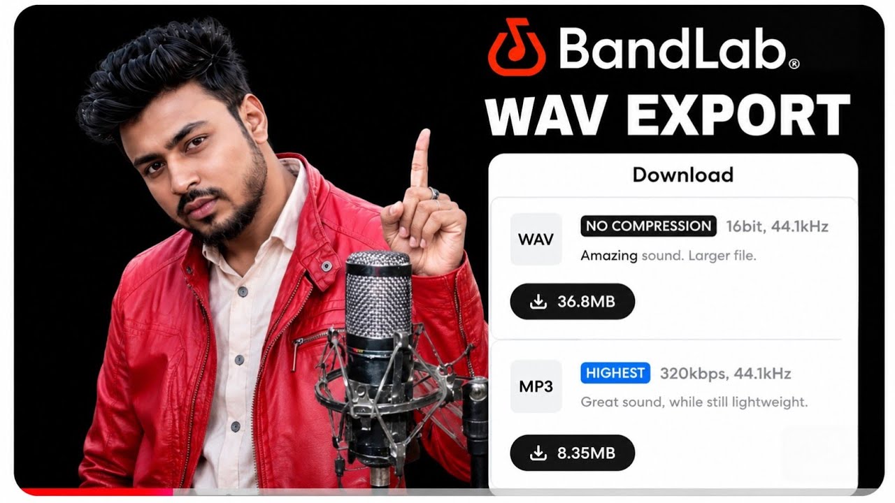 Bandlab song Wav Export / How to download music in wav quality form ...