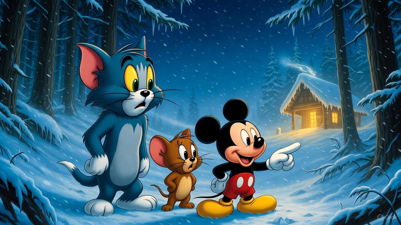 Tom, Jerry & Mickey Mouse The Frozen Night Escape Adventure - YouTube