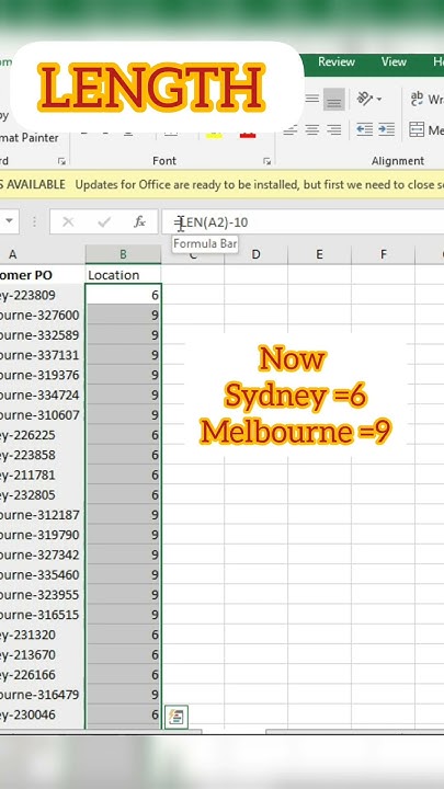 how to uses LENGTH function in excel#excel #excelshortvideo #tech #exceltutorial #exceltips ...
