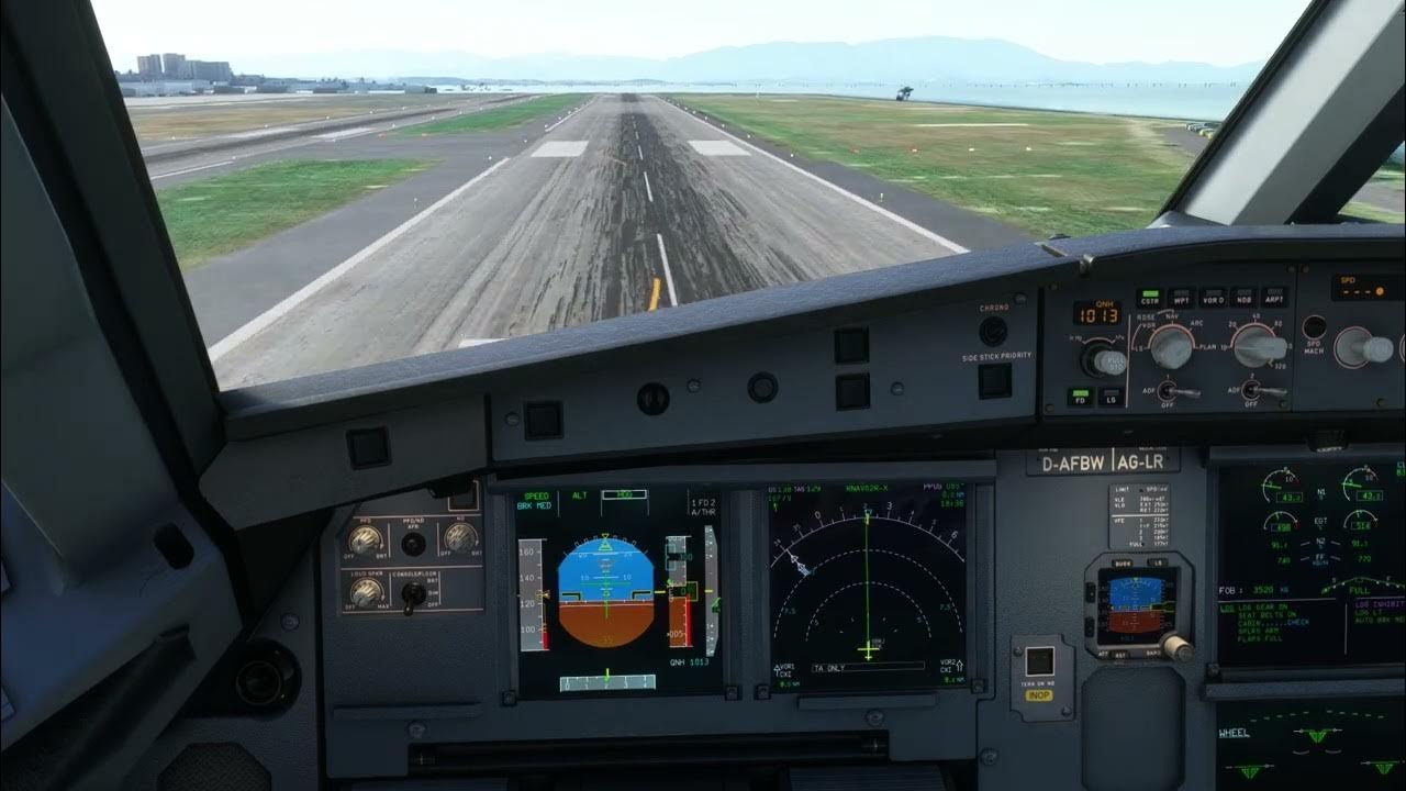 MSFS FBW A320 NEO Visual Landing Runway 02R of Santos Dumont Airport SBRJ - YouTube