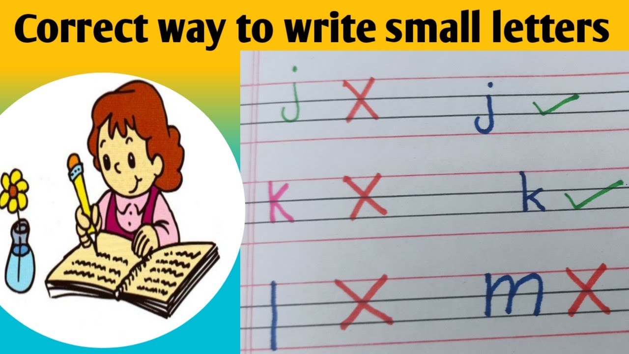 How to teach a child to write alphabets | Part 3 (j-n) | How to write ...