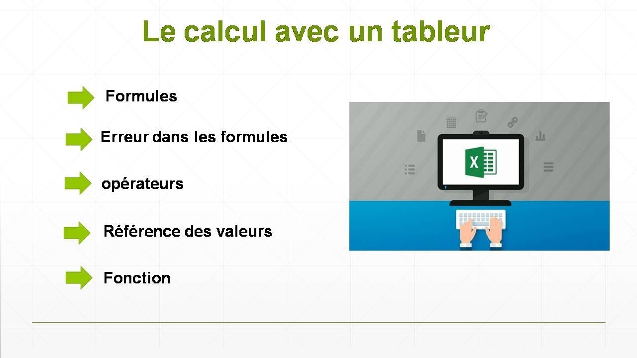 formation excel ( informatique de gestion ) partie 8: Le calcul avec un ...