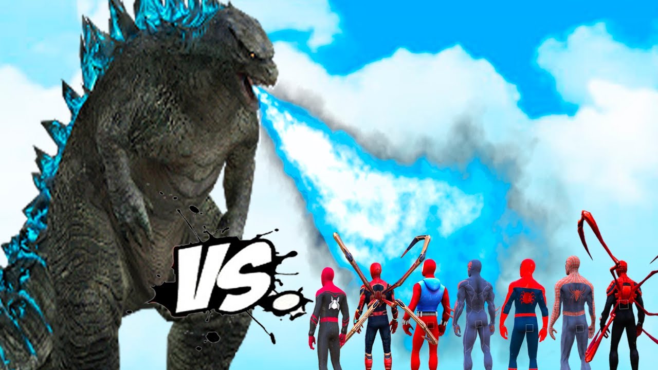 ALL SPIDERMAN SUIT ARMY vs GODZILLA - EPIC SUPERHEROES BATTLE (ULTIMATE ...