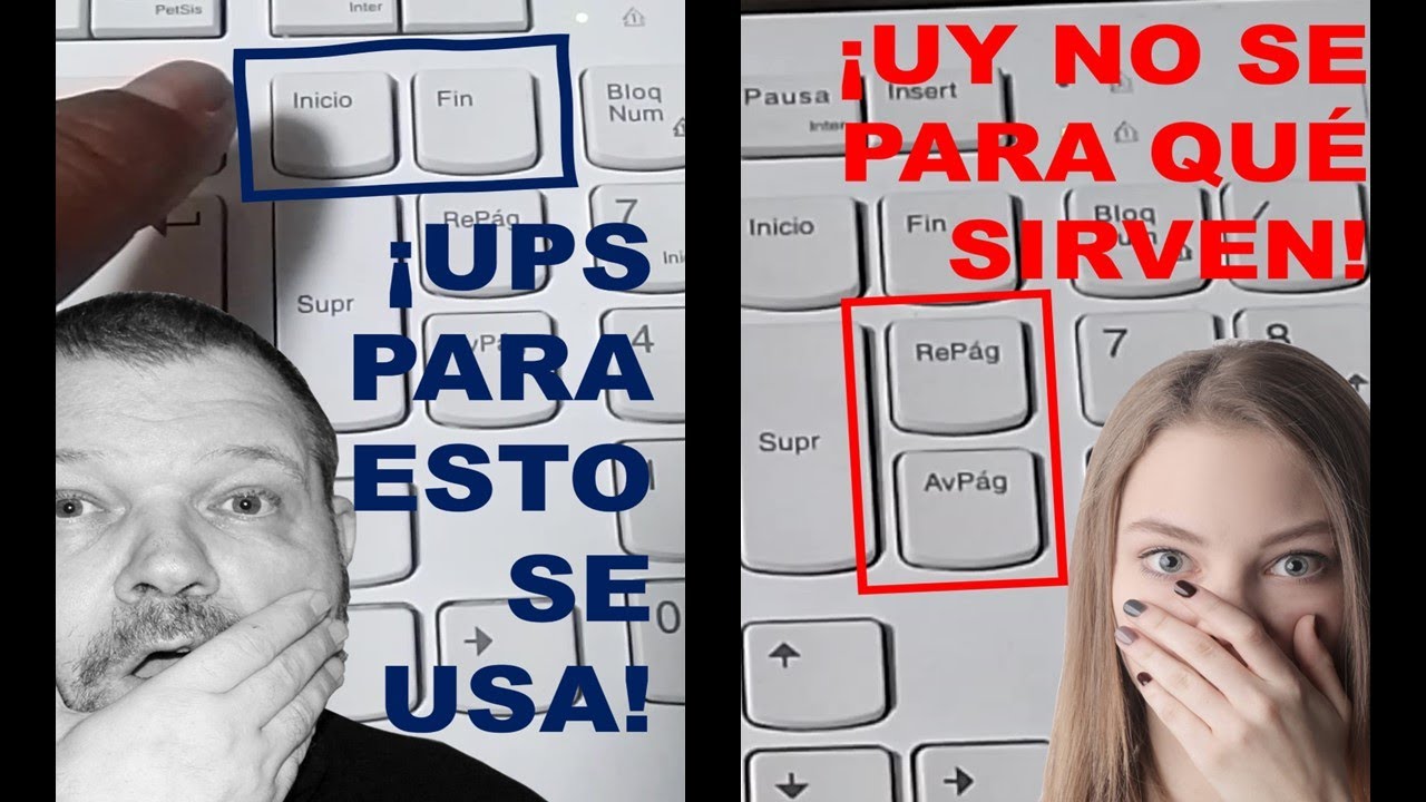 ¡Para que sirven las Teclas INICIO FIN AvPag RePag !😬 - YouTube