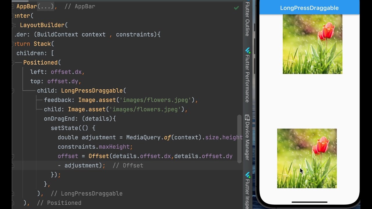 Long Press Draggable Widget - YouTube