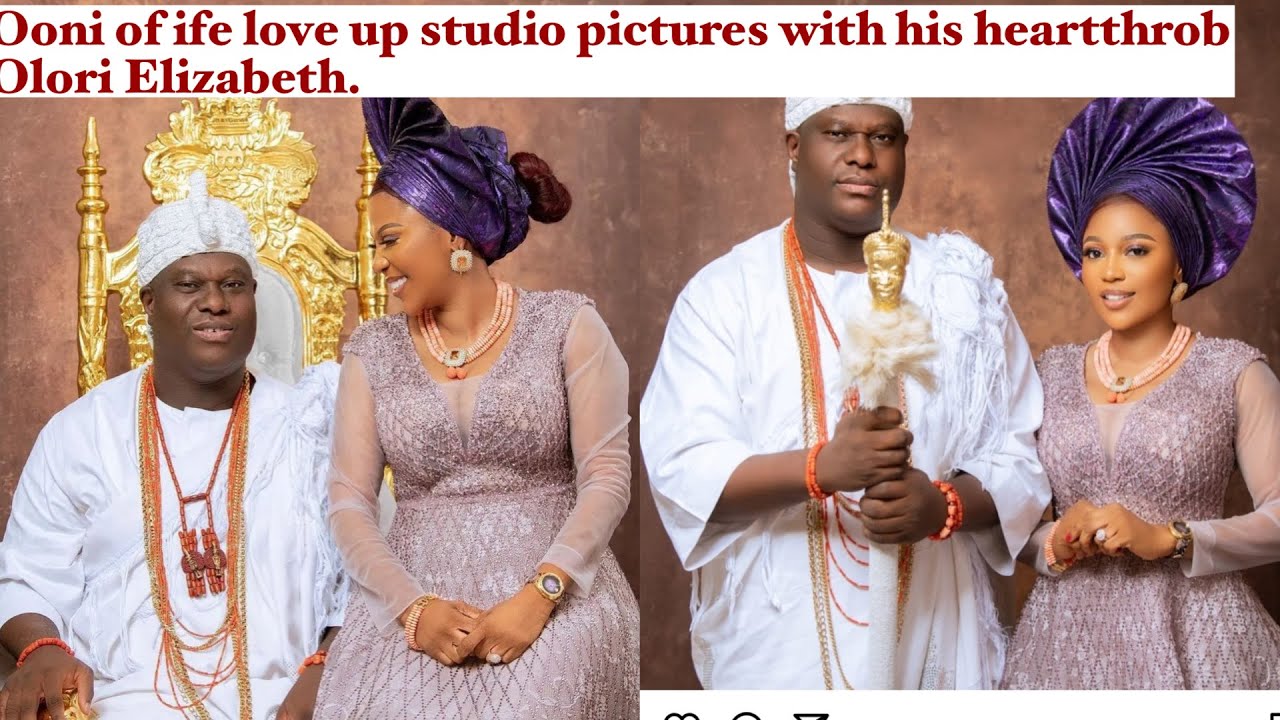 Ooni of ife display of affection to Olori Elizabeth olori tobi reacts ...