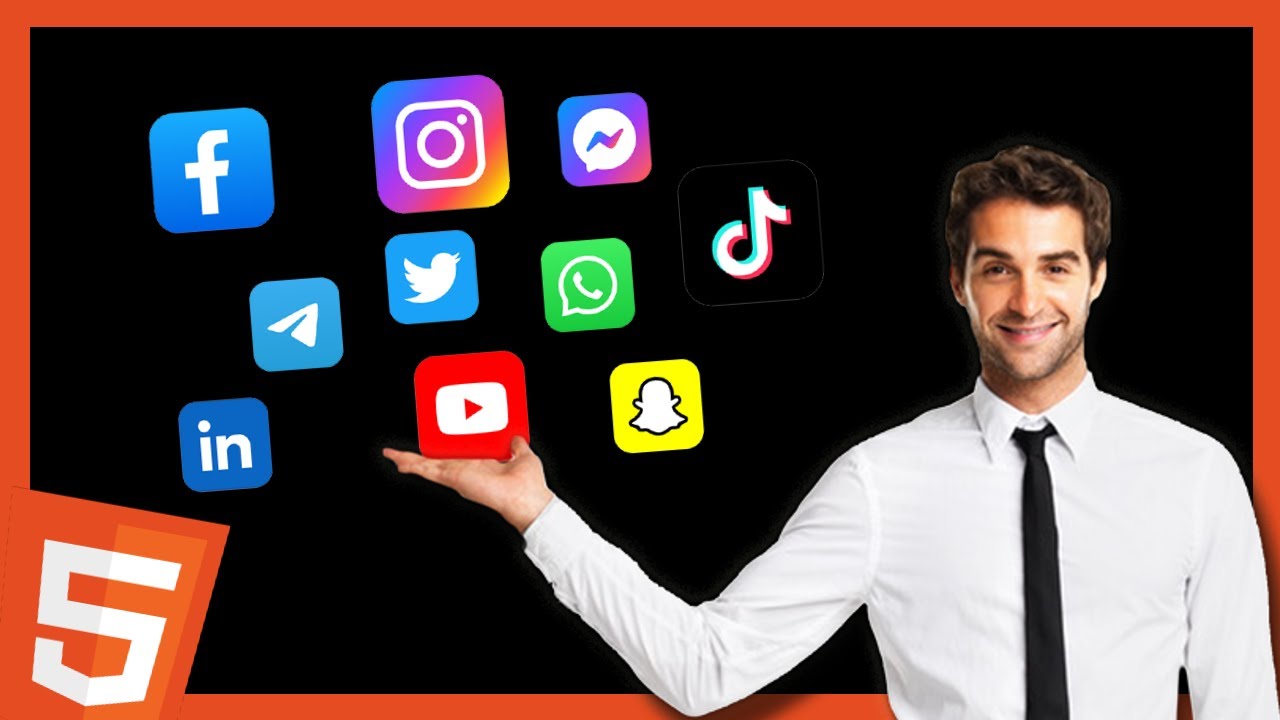🟠Cómo Poner ICONOS de REDES SOCIALES con HTML y CSS - YouTube