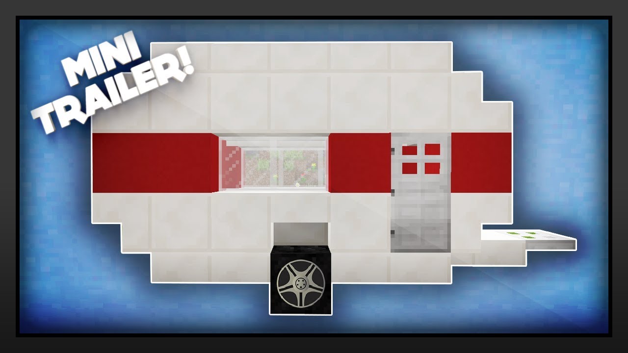 Minecraft - How To Make A Mini Caravan/Trailer - YouTube