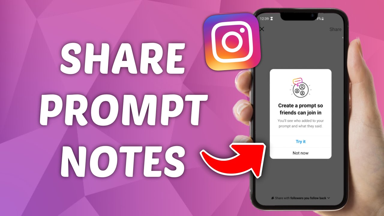 How to Share Prompt Notes on Instagram - YouTube