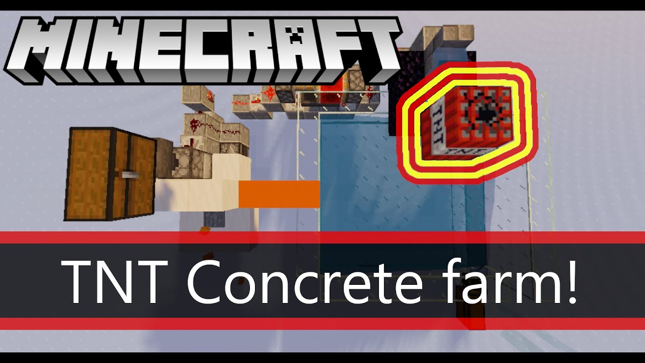 Minecraft: TNT concrete farm tutorial - YouTube