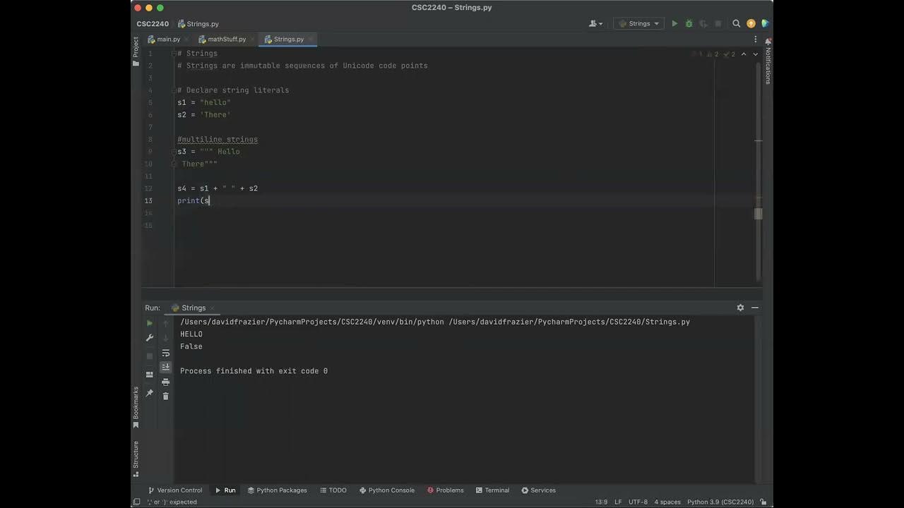 Python String Basics Youtube