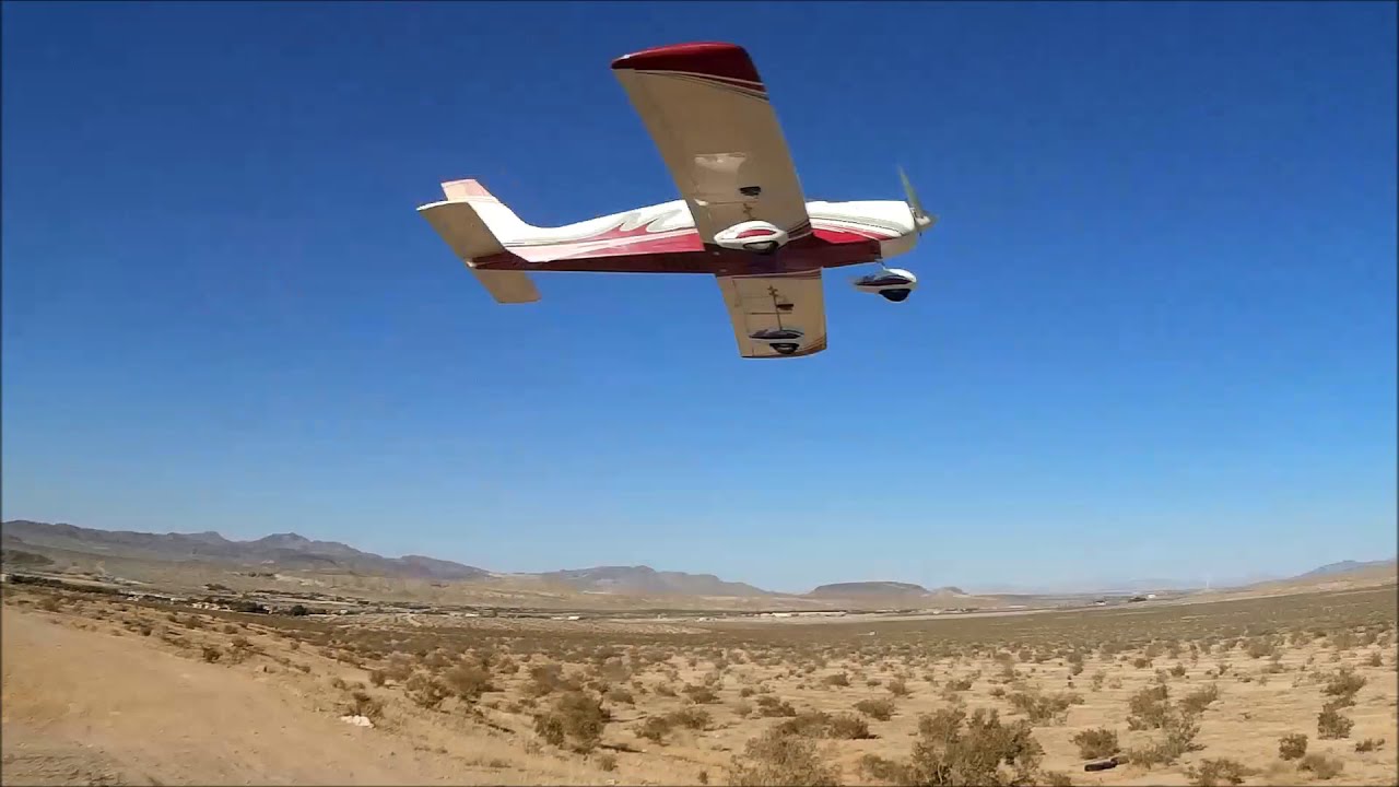 Tower Hobbies Cherokee EP - Sport flight over the Mojave Desert! - YouTube