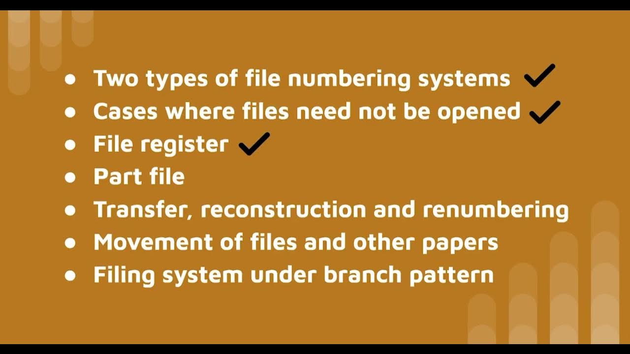 Office Procedures - Part 9 - File numbering system - YouTube