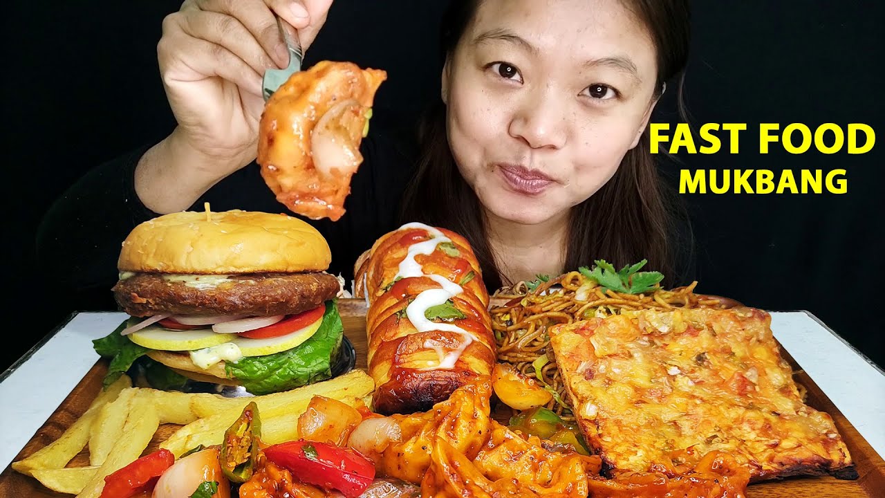 FAST FOOD MUKBANG | STREET FOOD | NEPLI MUKBANG ASMR | EATING BURGER ...
