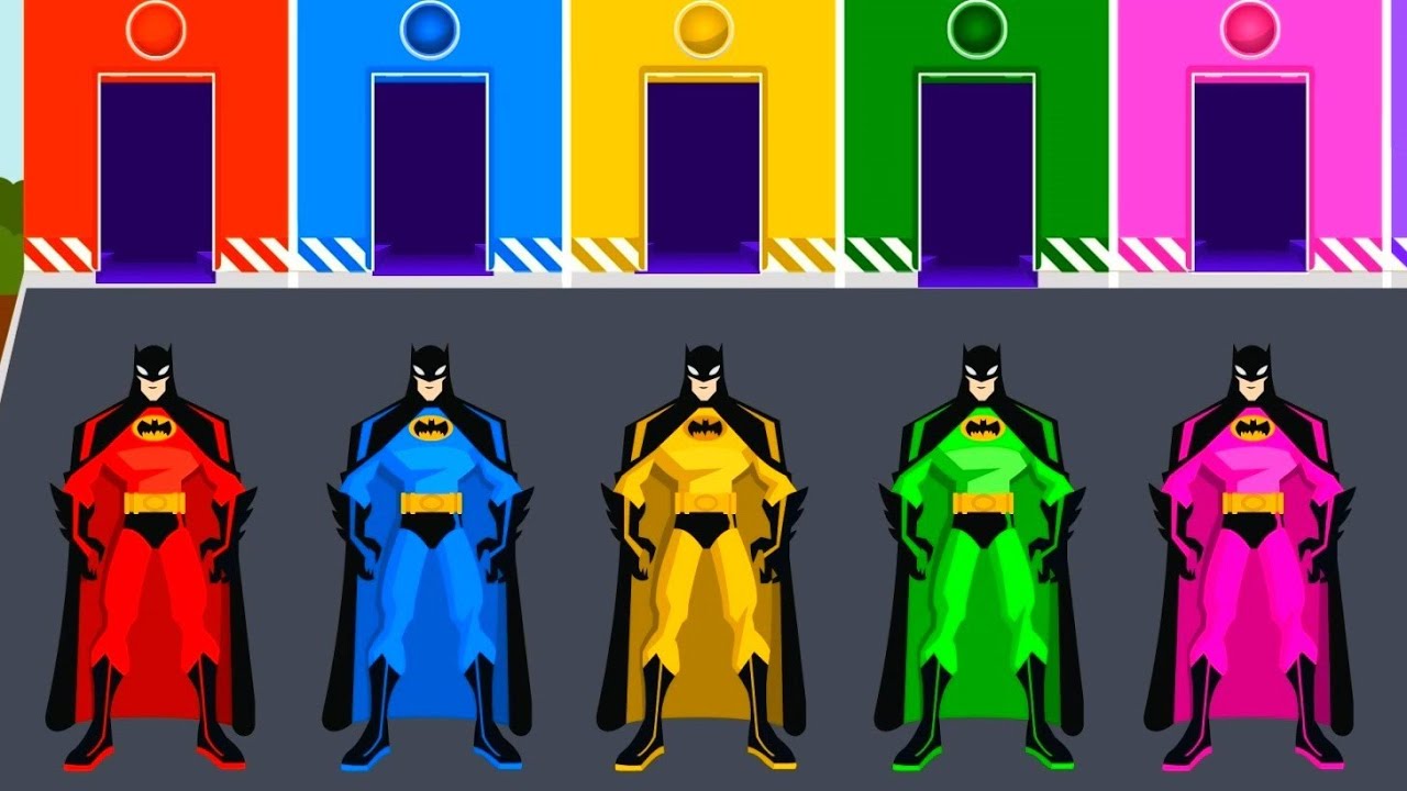 Batman Colors For Childrens To Learn With Colors Batman - Colours For ...
