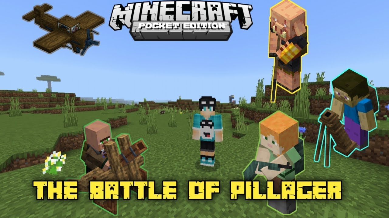 PERANG DUNIA DI MINECRAFT??? Review mod The Battle of Pillager ...