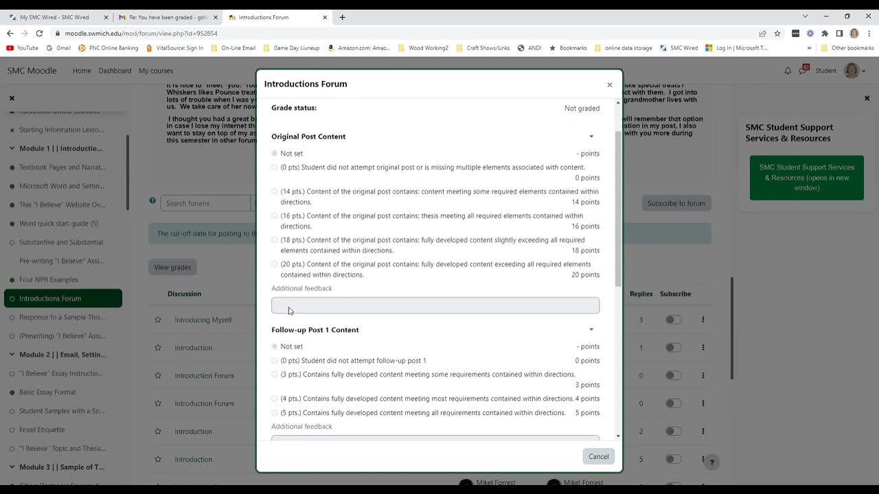 How To See Feedback and Commenting in Moodle Discussion Forums - YouTube