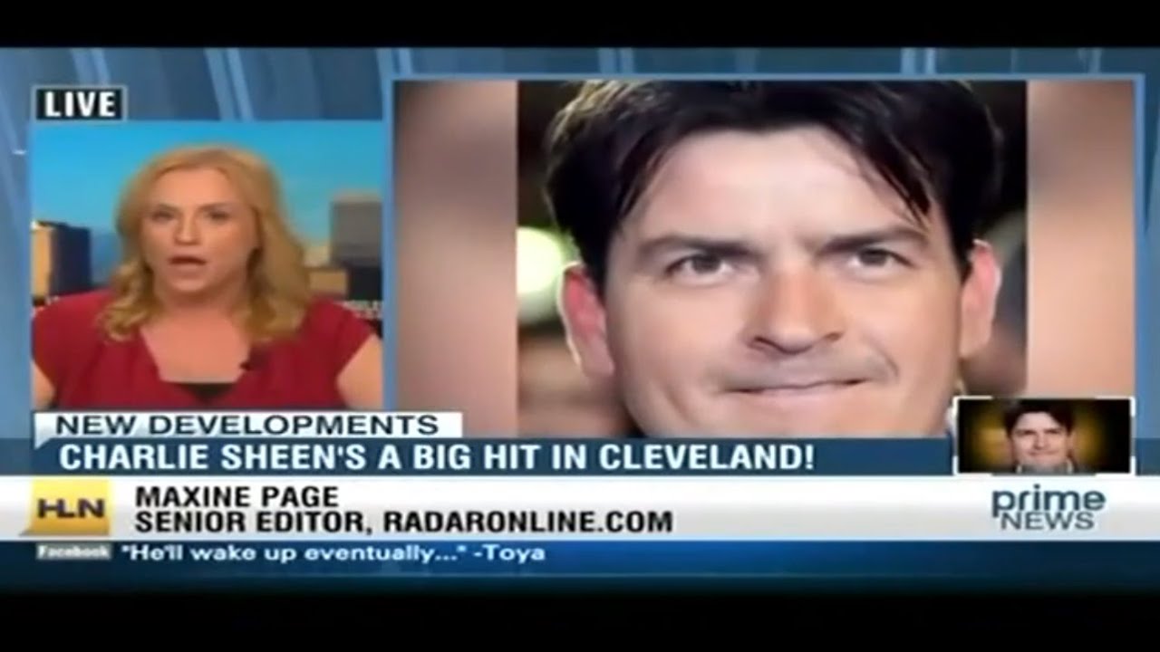 Maxine Page talks Charlie Sheen on HLN Primetime News - YouTube